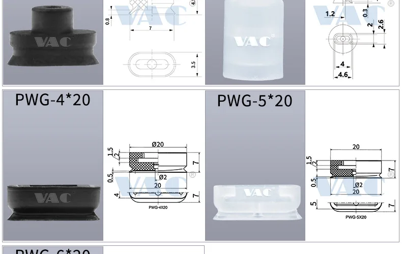 Production Strip Oval Vacuum Sucker Suction Label Pfg-3.5 * 7 5*10 2*4 ...