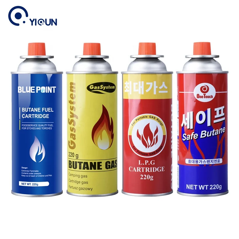 Disposable Butane Gas Cartridge Butane Gas Canister Customized Factory ...