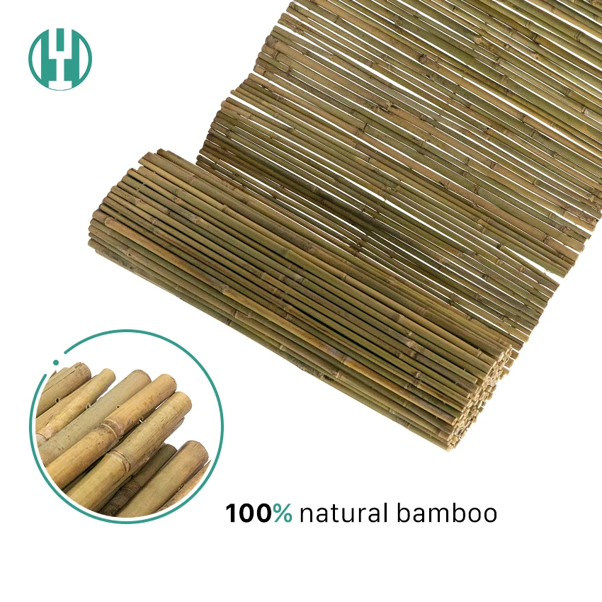 Length Customization Bamboo Fence Raw Material Bamboo Cane As Garden ...