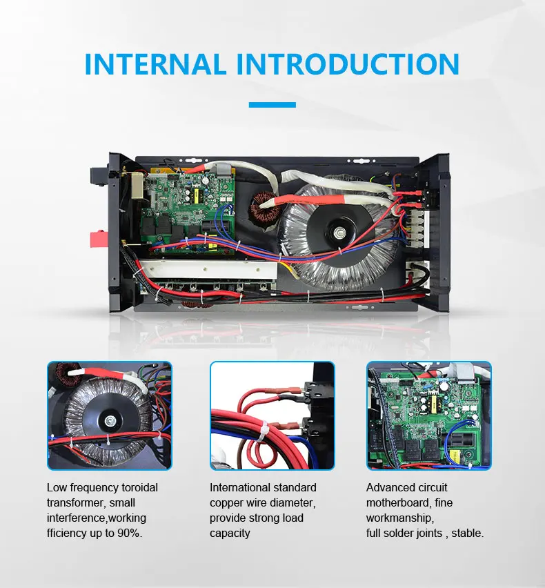 Heavy Duty 5kw 6000 Watt off Grid Pure Sine Wave Inverter