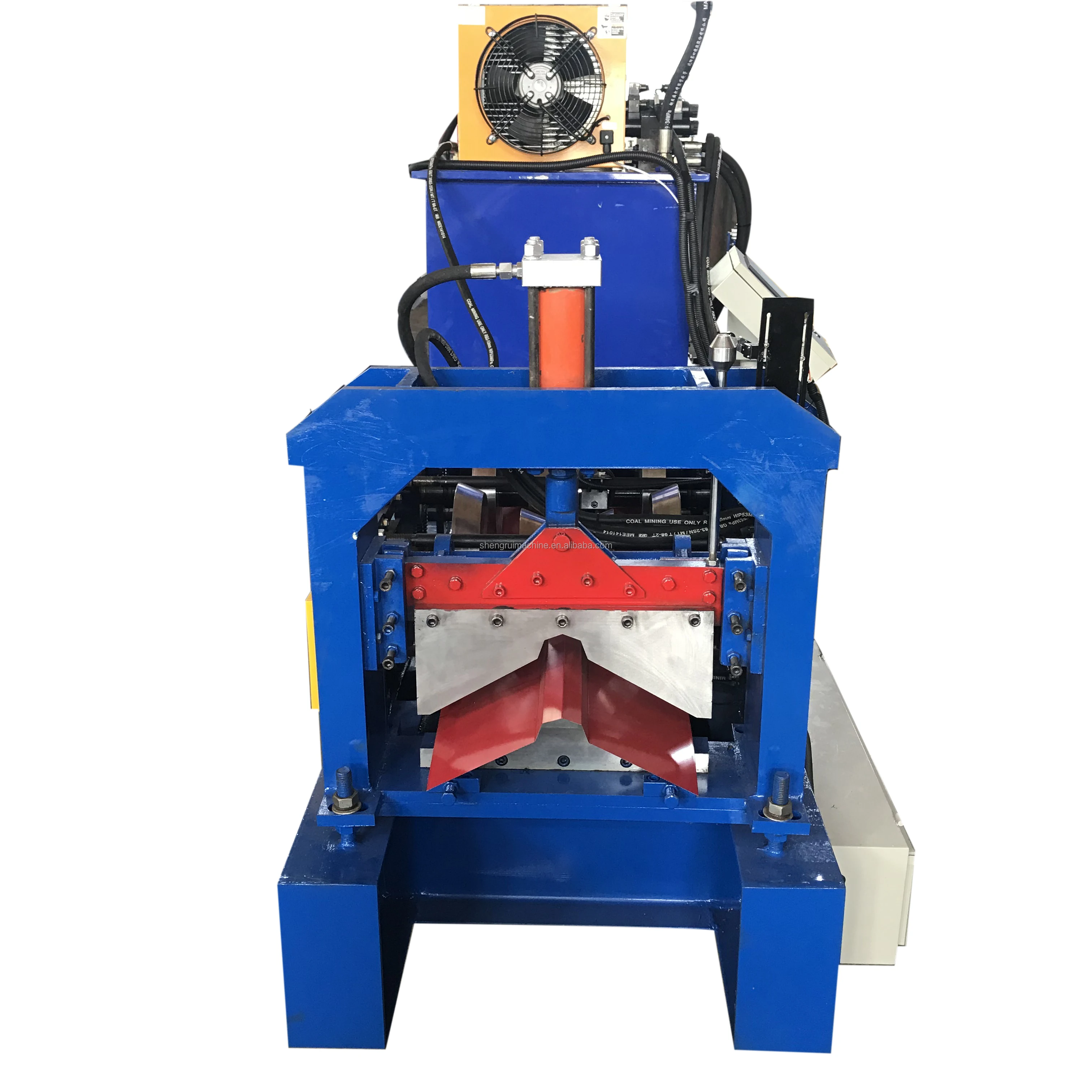 Metal Roofing Colored Glazed Ridge Tile Making Machine Ridge Cap Roll ...
