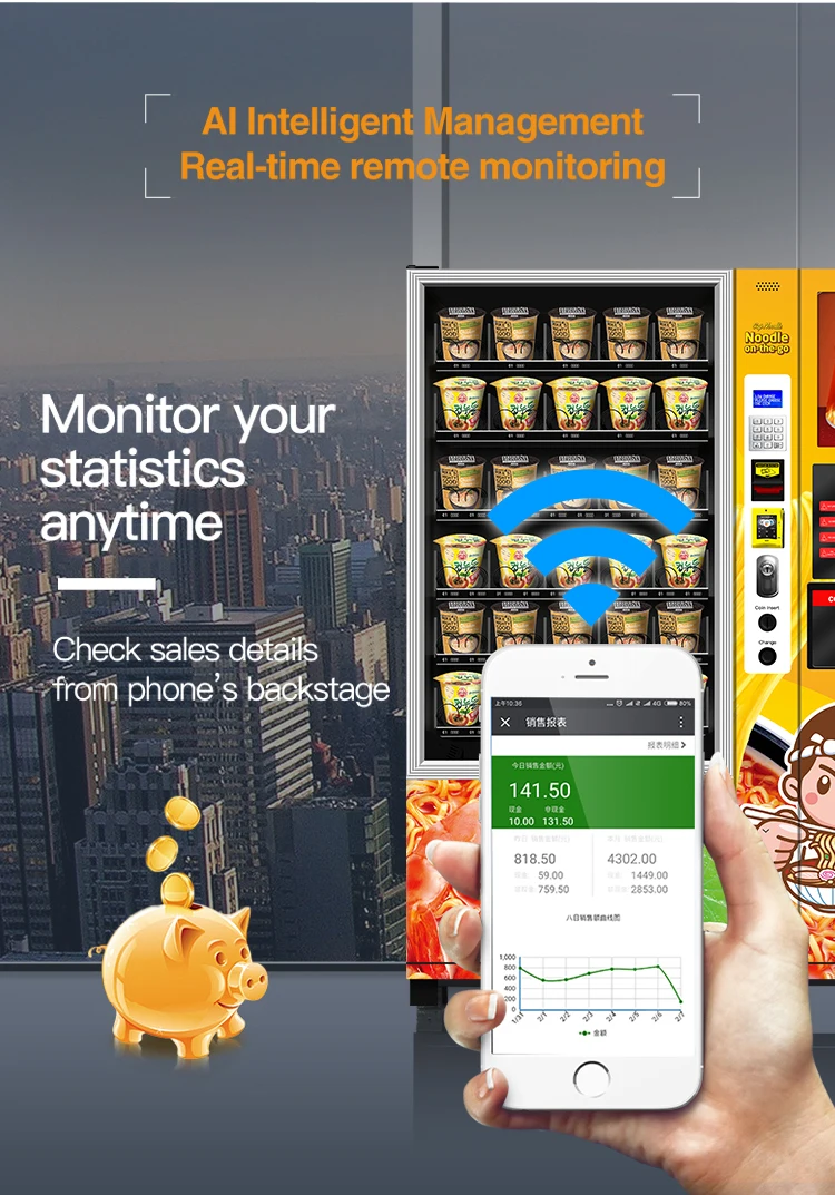 TCN Vending Machine - Instant Ramen & Cup Noodle Dispenser