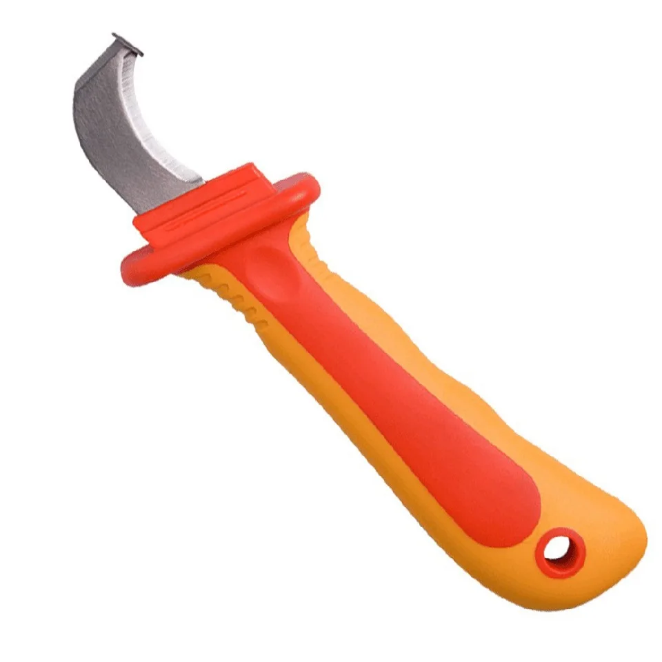 Vde 1000v Cable Stripping Knife Straight Curved Hook Fixed Blade Wire ...