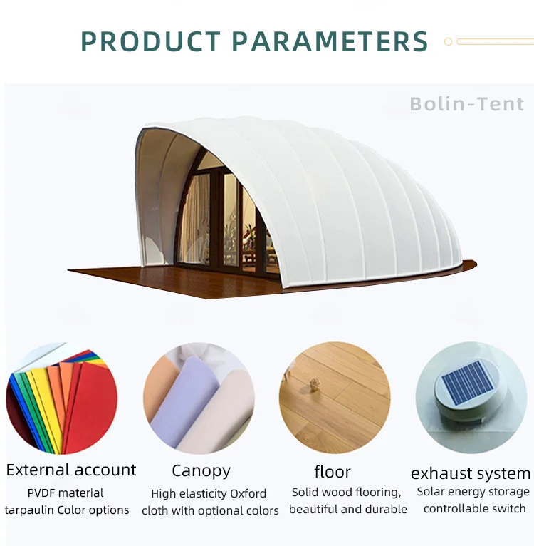 Customize PVDF Shell Shape Tent Glamping Hotel Tent Camping Safari for ...
