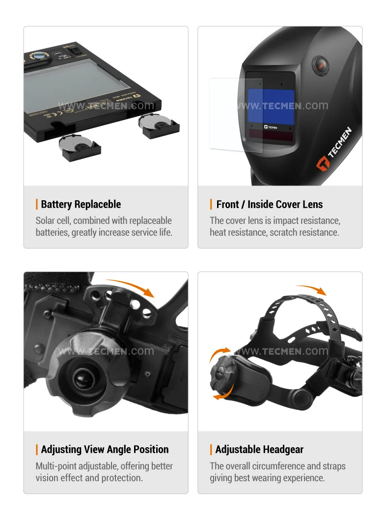 ADF815SG Imux TM16 TECMEN Welding Helmet - Solar Shade 5-8/9-13