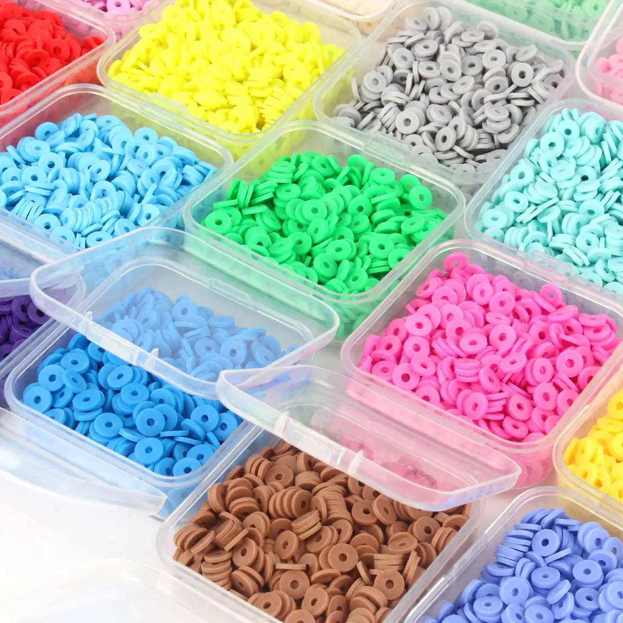 Charming Round Clay Beads Box For Jewelry Making Bracelet High Quality ...