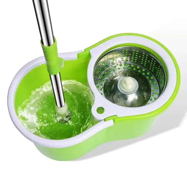 Floor Cleaning Adjustable Rotating Clean Microfiber Spinning Mops 360 ...