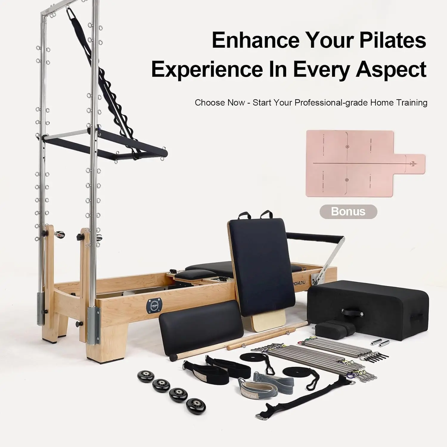 ANICZON Commercial Pilates Reformer with Tower for Home and Studio Use