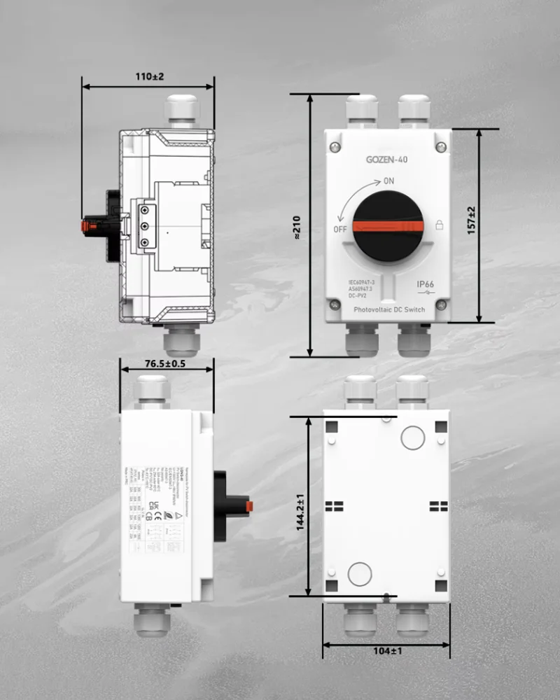 Disconnect Switch DC Isolator PV String Protection 1200V DC 1000DC ...