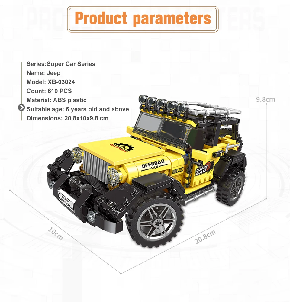 Technical Super Bigfoot Monsters Truck Building Block Off-road Vehicle ...