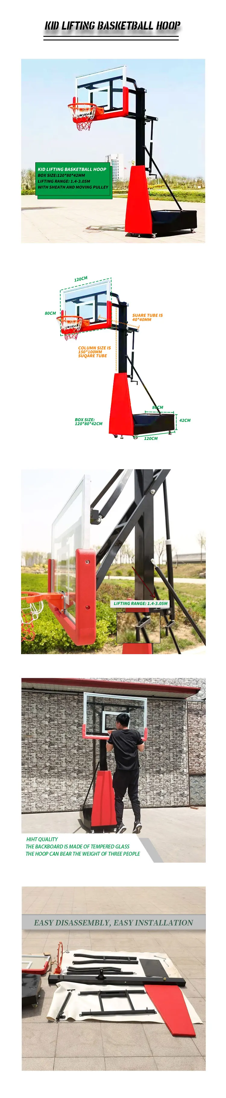 GW Movable Child Basketball Stand - Professional Adult Dunk