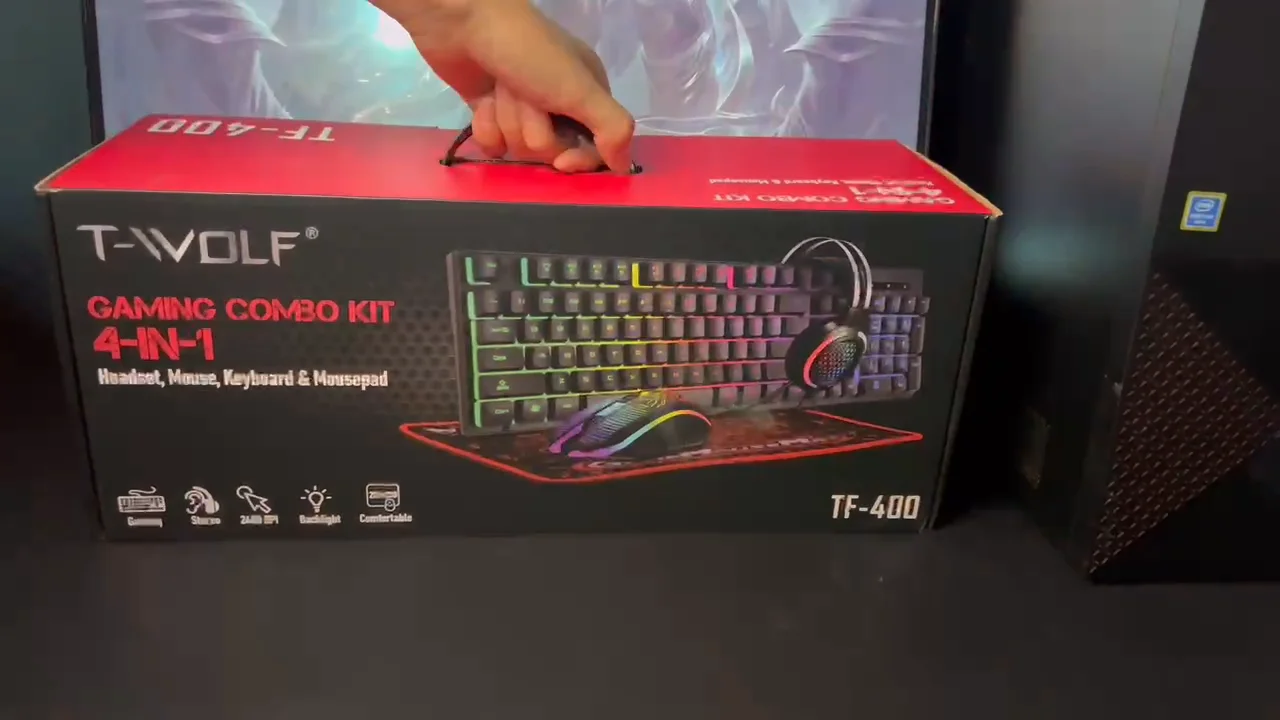Twolf Tf400 Gaming Keyboard Mouse Headphone And Pad Kit Set Rgb 4in1 ...