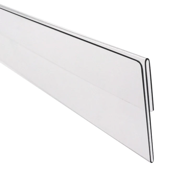 Factory Plastic Extrusion Supermarket Clear Acrylic Price Ticket Holder ...