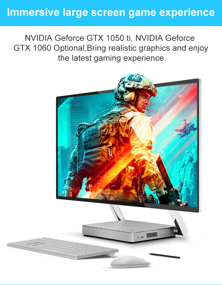 Vtex All-in-One Gaming Desktop PC, 27" & 32" Touch Screen