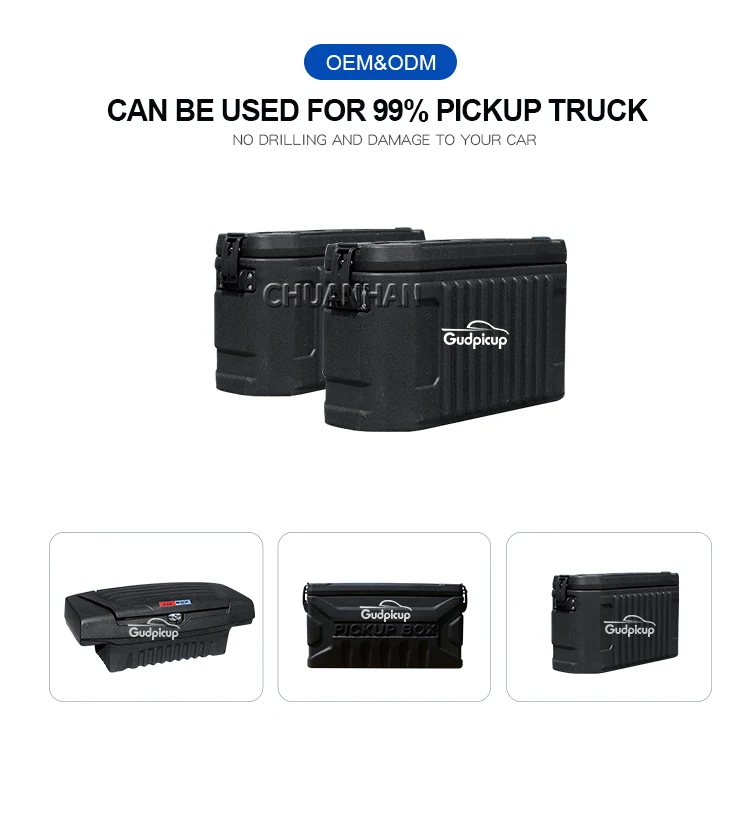 Universal Plastic Storage Pick Up Truck Bed Tool Box Waterproof Toolbox ...