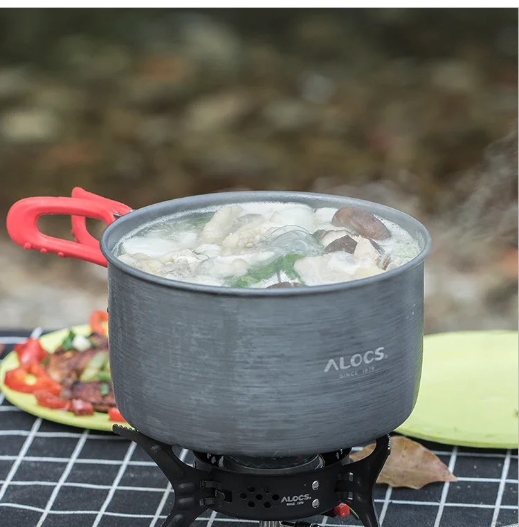 Alocs Lightweight Portable Compact Cooking Pots And Pans Mess Kit ...