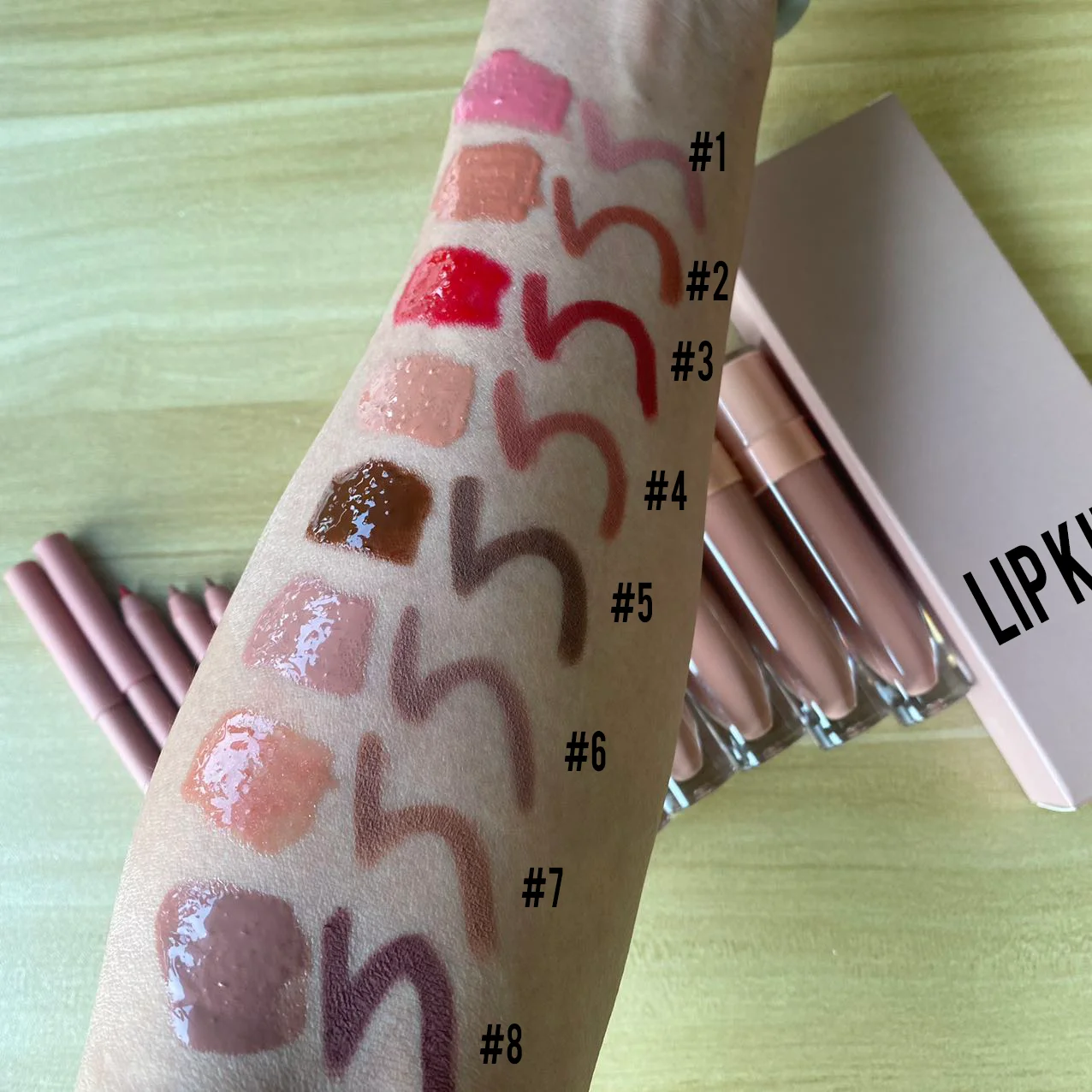 Bestseller Nude Lip Gloss Lip Liner Collection Kits Wholesale
