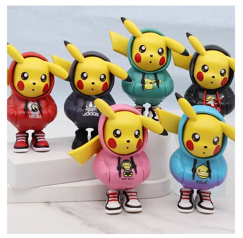 Pokemoned Cosplay Pikachu Standing Posture Doll Pvc Children's ...