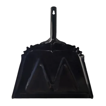 Short Handle Small Black Hand Galvanized Heavy Duty Dust Pan 12-inch ...
