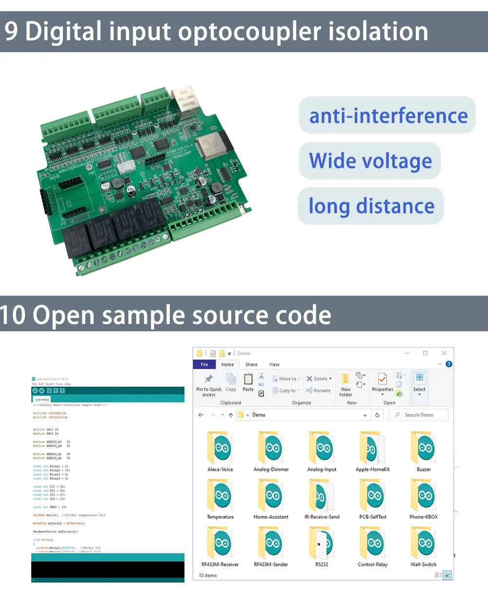 KC868-A4S Esp32 Relay Board - Smart Switch with Ethernet & WIFI