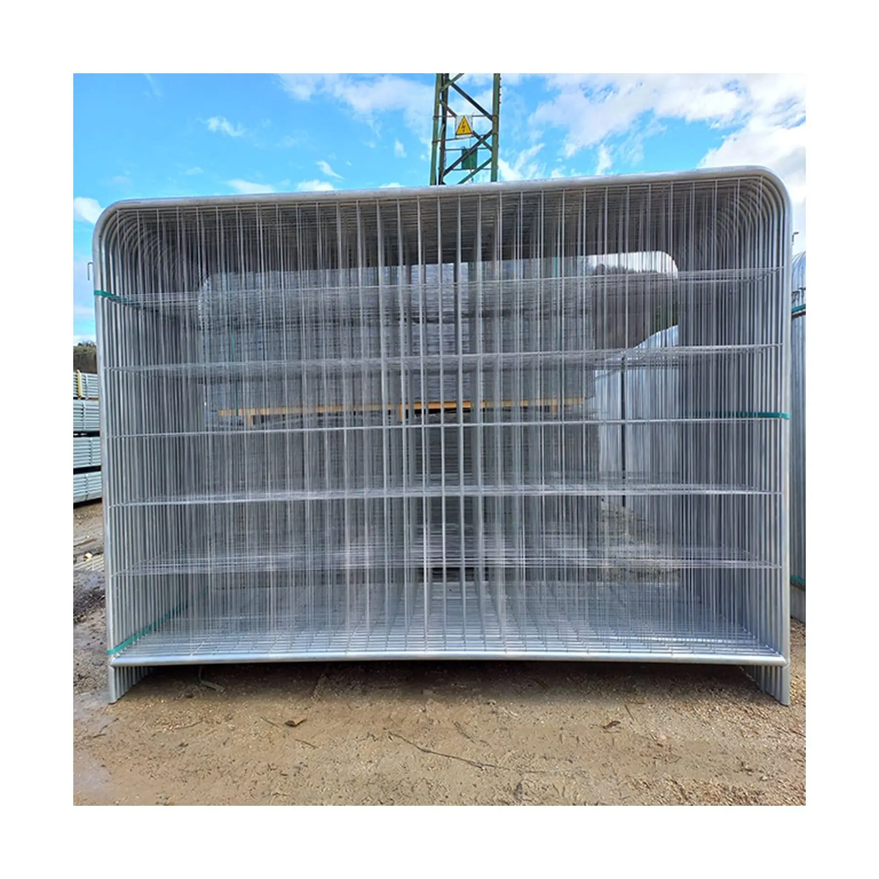 Premium Galvanised Mobile Fence T-force Model - Round Safety Temporary ...