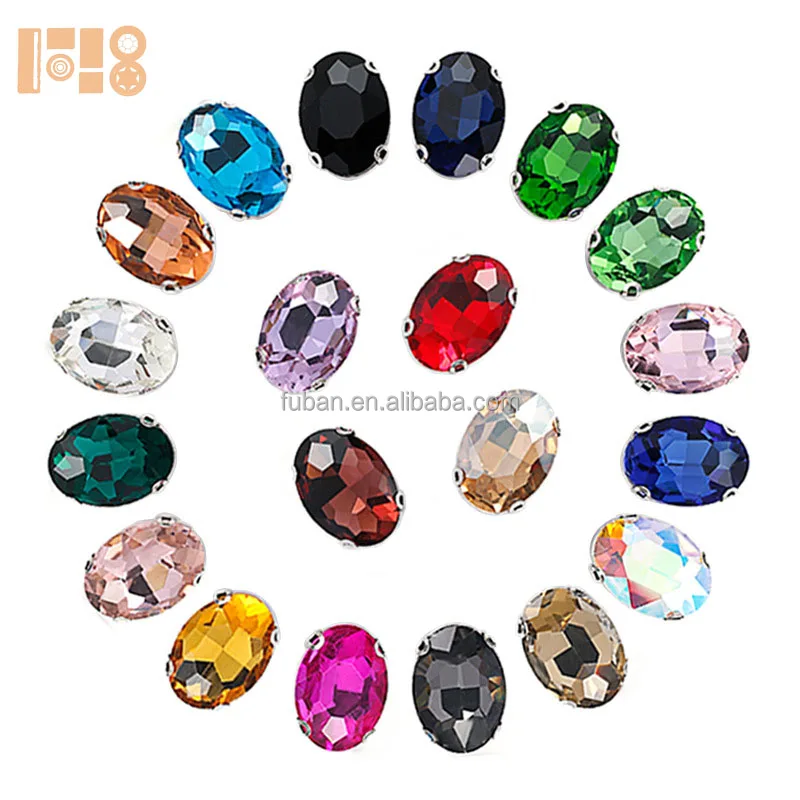 Drop Claw Round Claw With Glass / Wholesale Rhinestones Oval Sew On ...