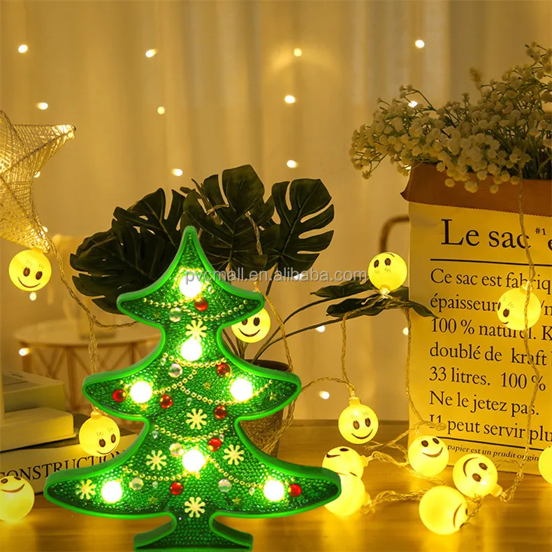 Pl Mosaic Arts Diy Crafts Led Light Christmas Gift Lights Tree Table ...
