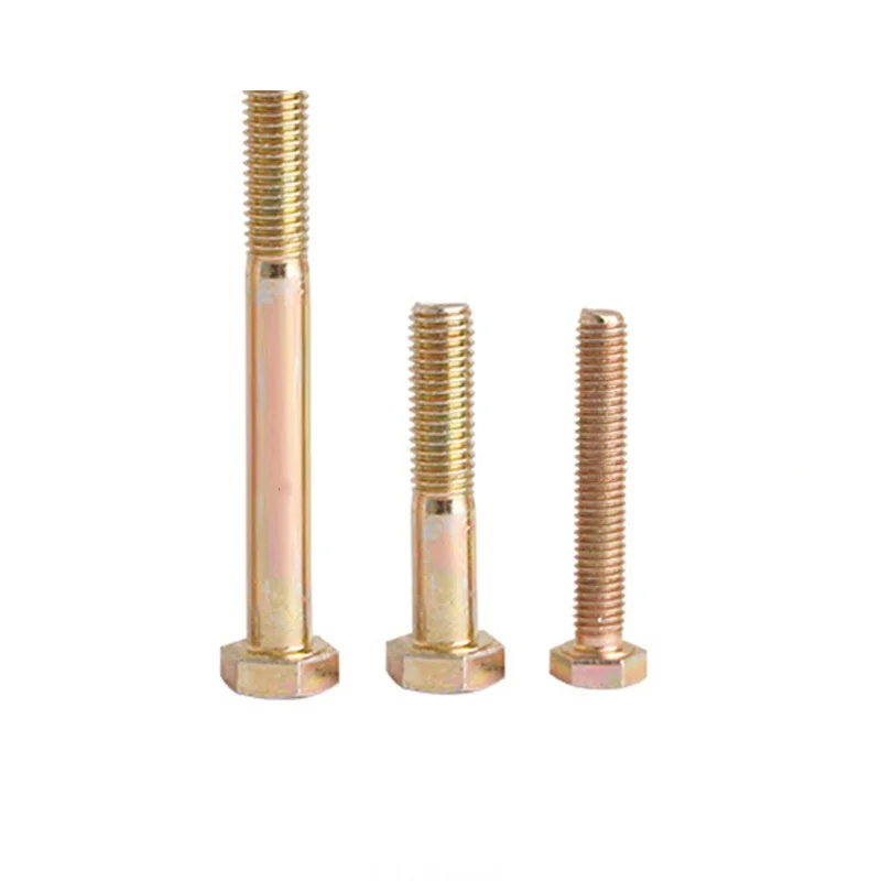 Din933 Hex Bolts Yzp /din931 Full-thread Yellow Galvanized /yzp High Strength Hex Socket Bolts ...