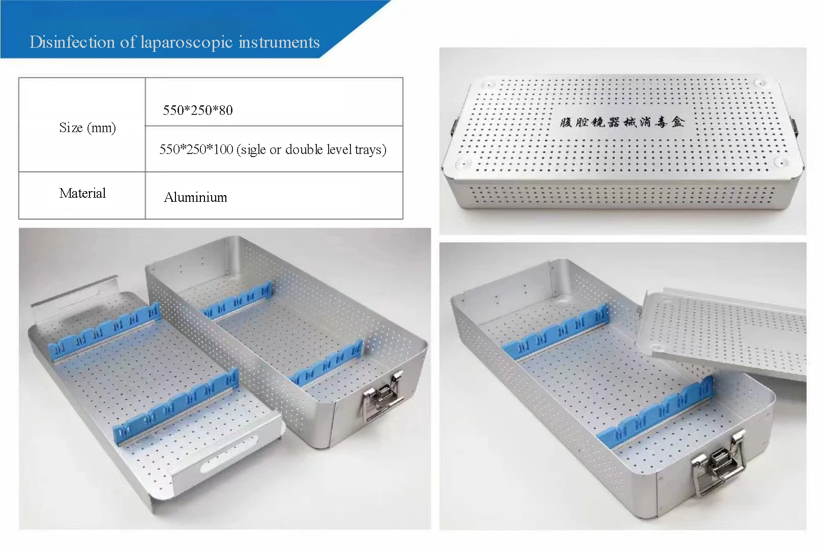 Stainless Steel Arthroscopy Instruments & Sterilization Box