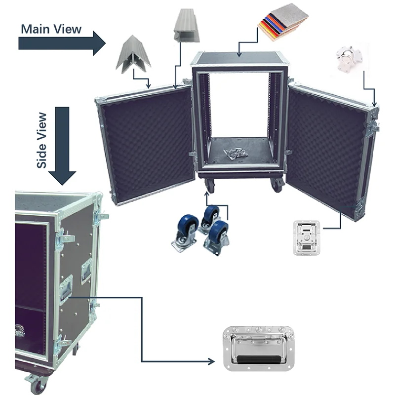 Aluminum Folding DJ Table Flight Case - Durable & Waterproof