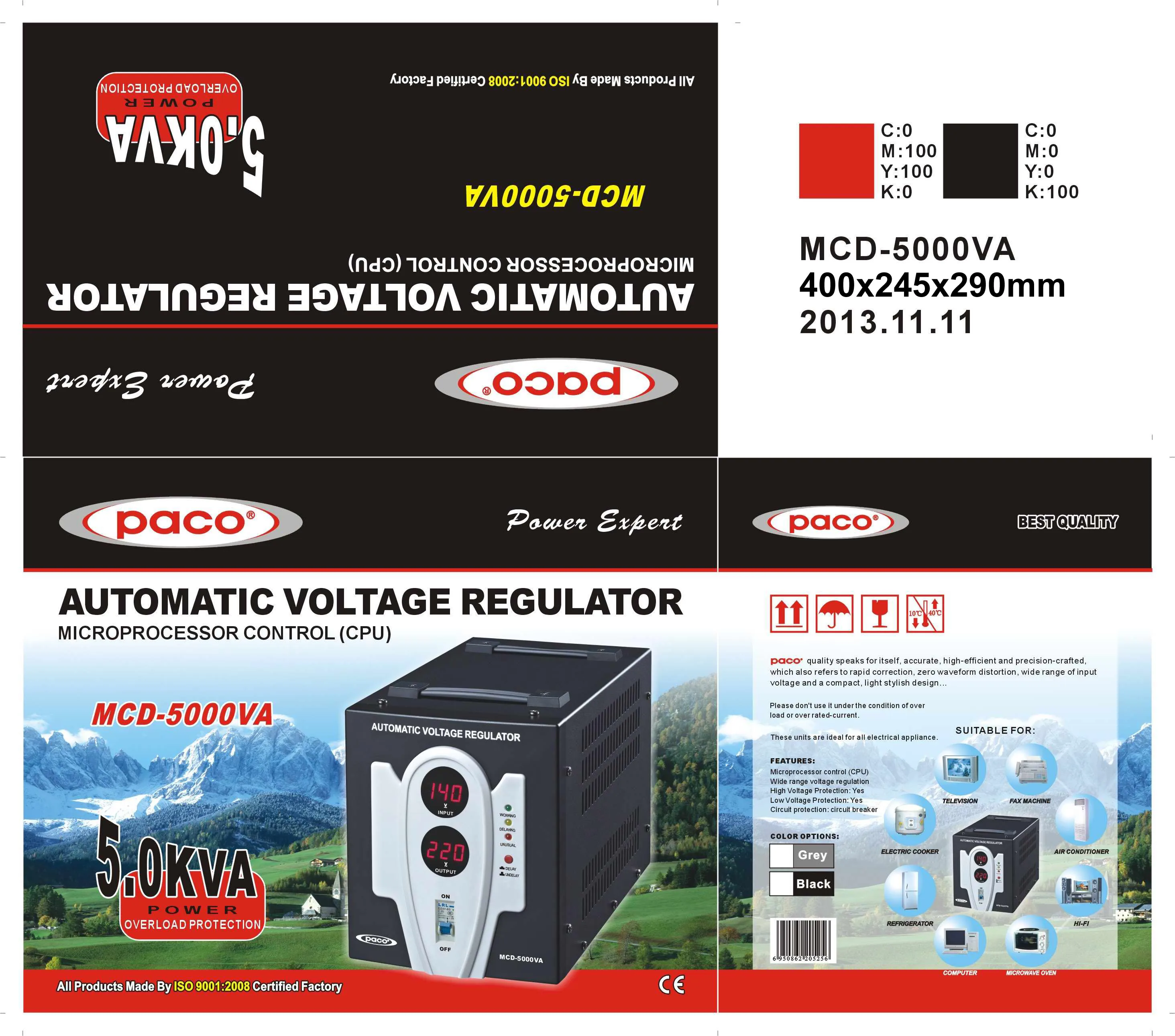 Paco 5000 Watt 220v 110v Ac Whole House Voltage Stabilizer For Home ...