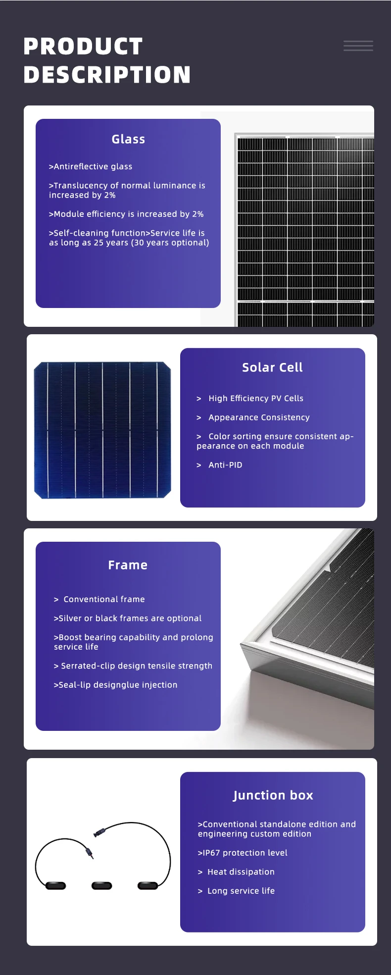 Jcn Full Black Solar Panel 400w 410w 405w 420w Full Black 400 Watt ...