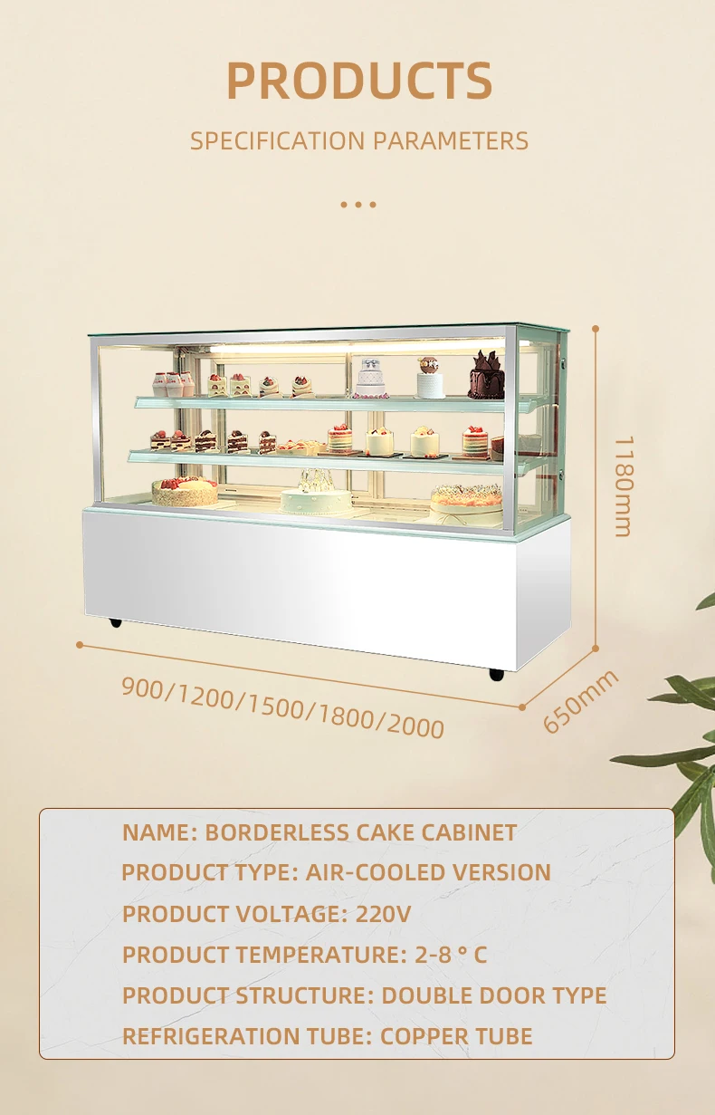 Commercial Glass Window Display Showcase For Bakery Cake Display ...