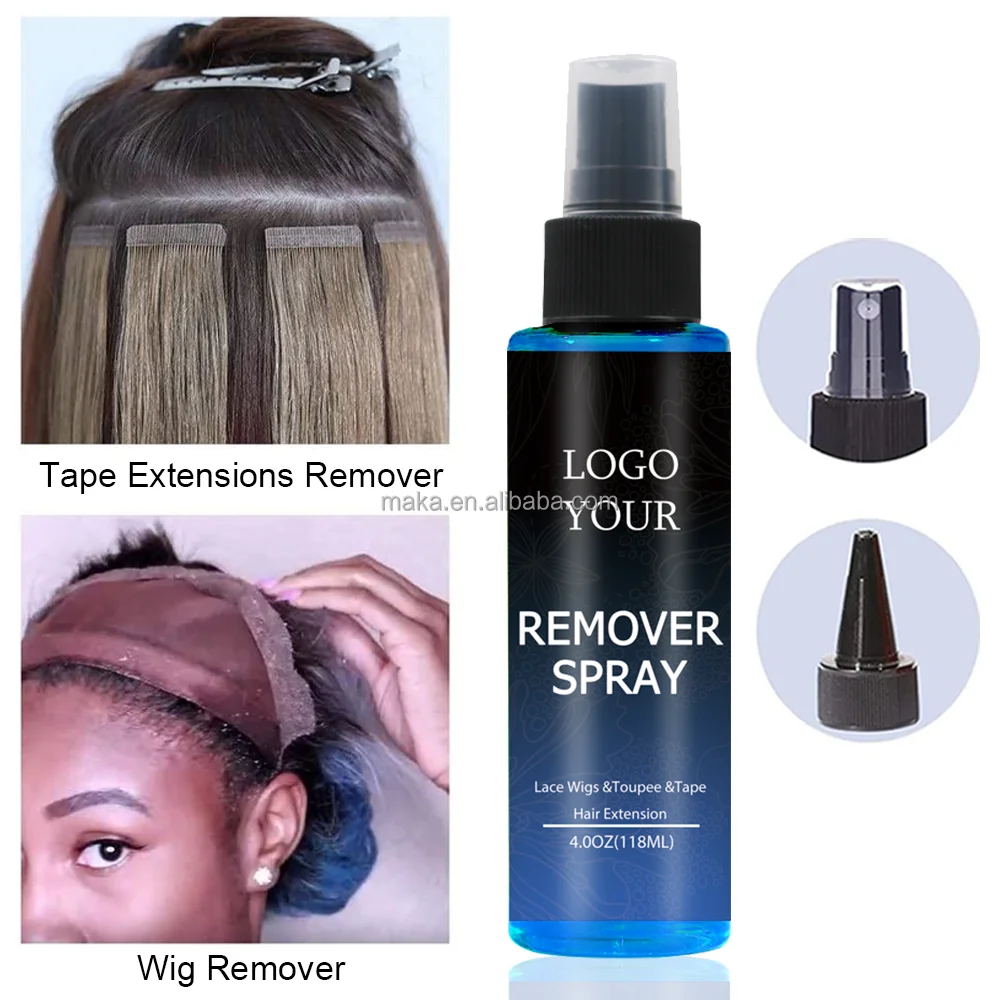 Custom Logo Tape Oil Based Alcohol Remover Spray for Hair Extension ...