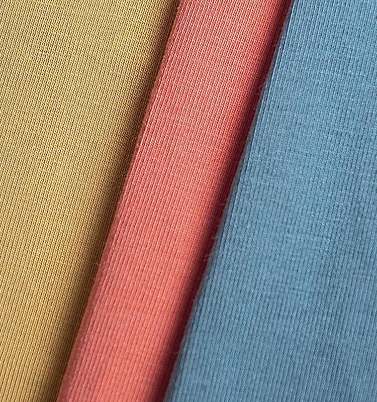 Customizable Color Fabric Dyed 40s 95%cotton 5%spandex 180g Knit Cotton ...