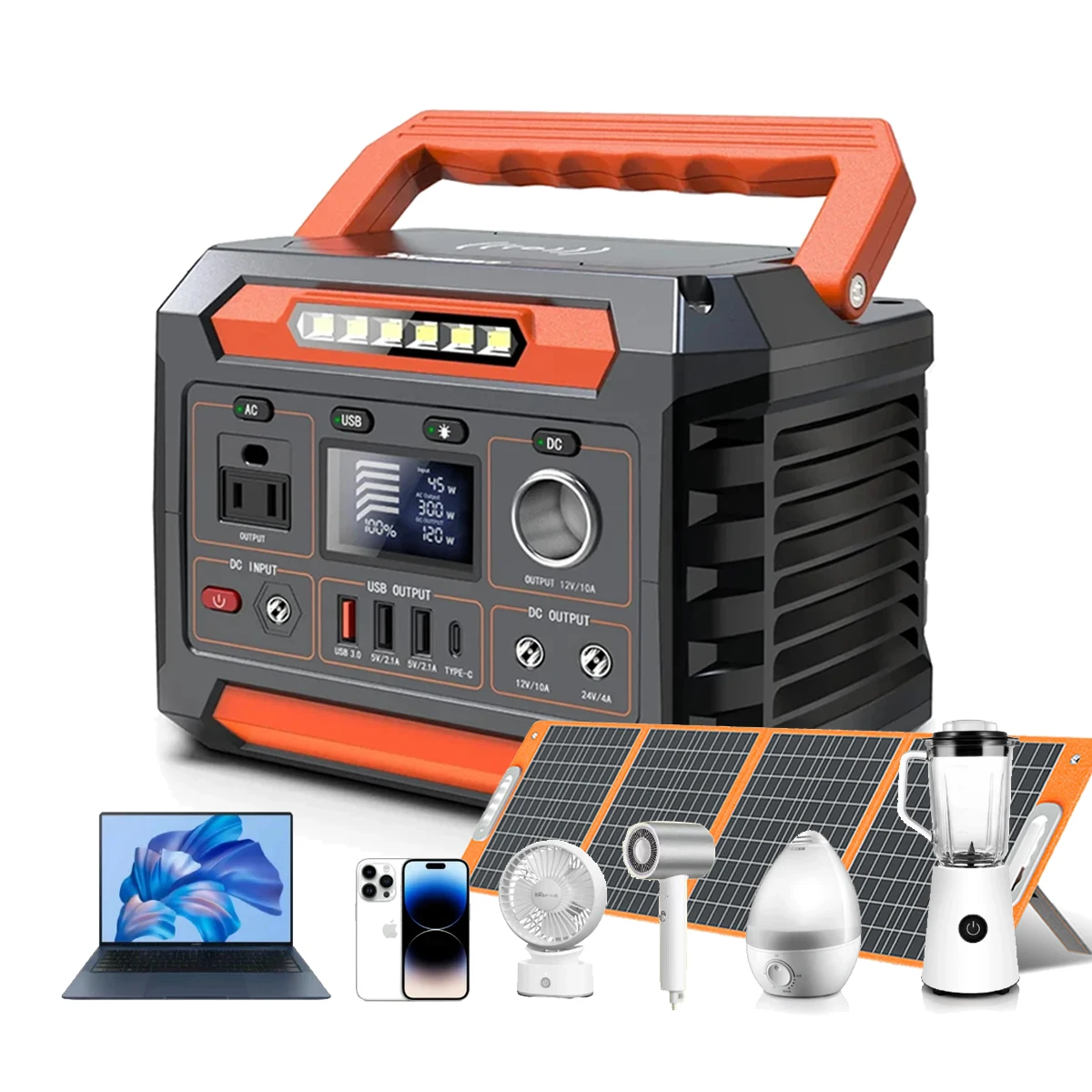 300w Solar Portable Generator with Lithium Ion Battery Powered by Solar ...