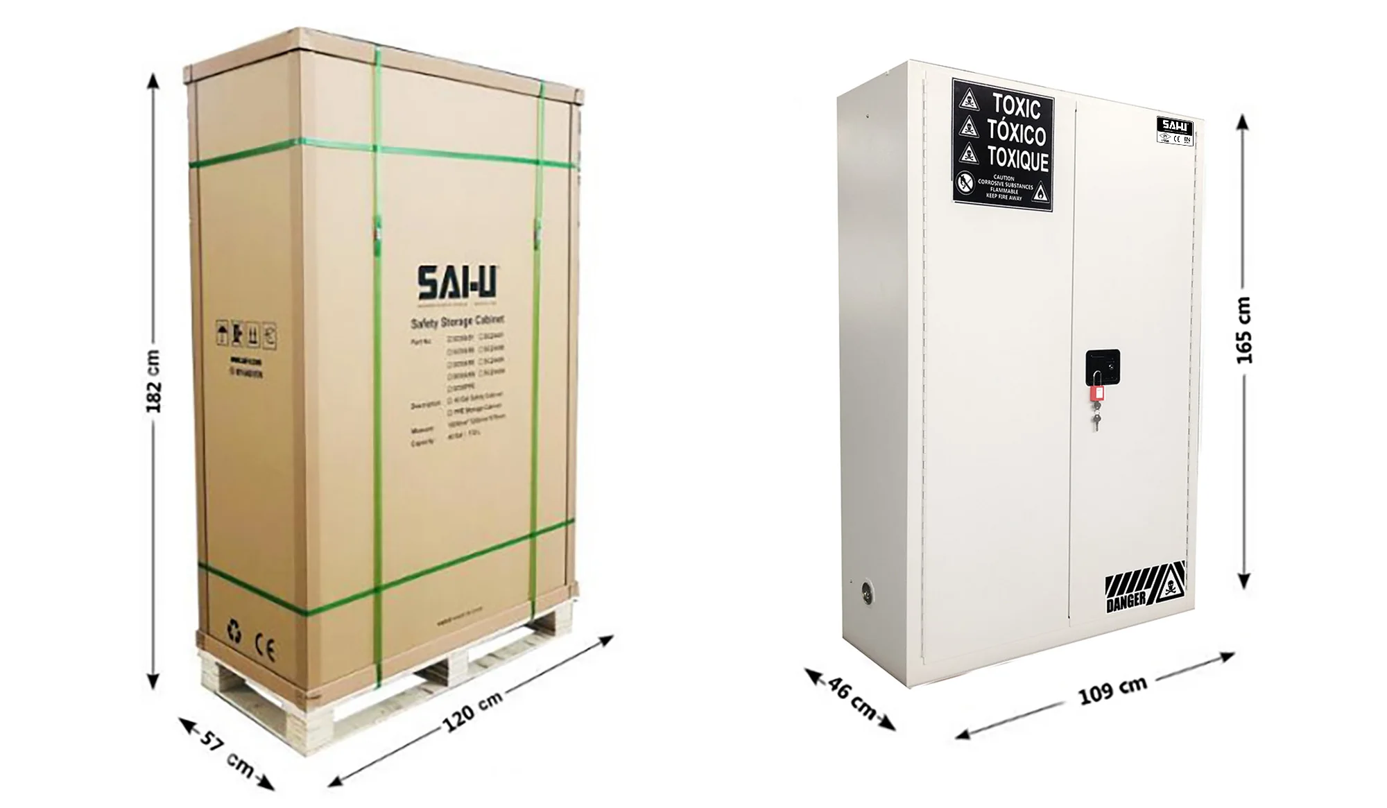Laboratory Hospital Furniture White Plastic Cabinet With Double Doors ...