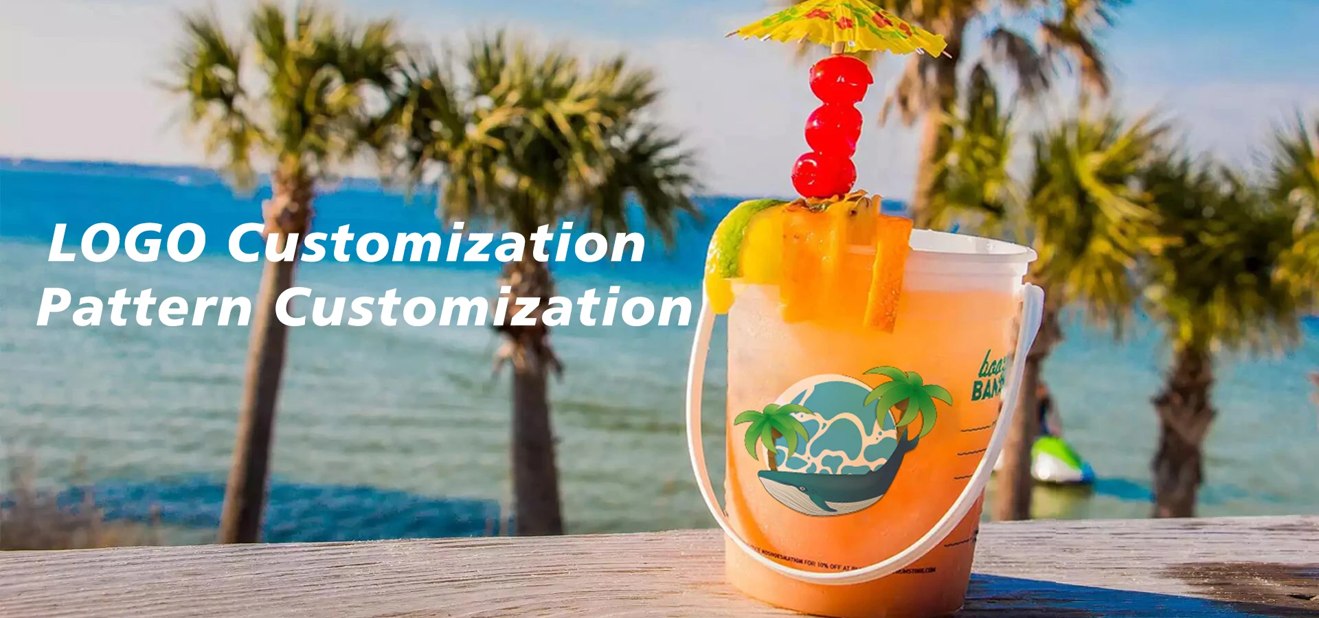 Stackable 32 oz Plastic Rum Buckets Transparent Drink Bucket Giant Fun ...