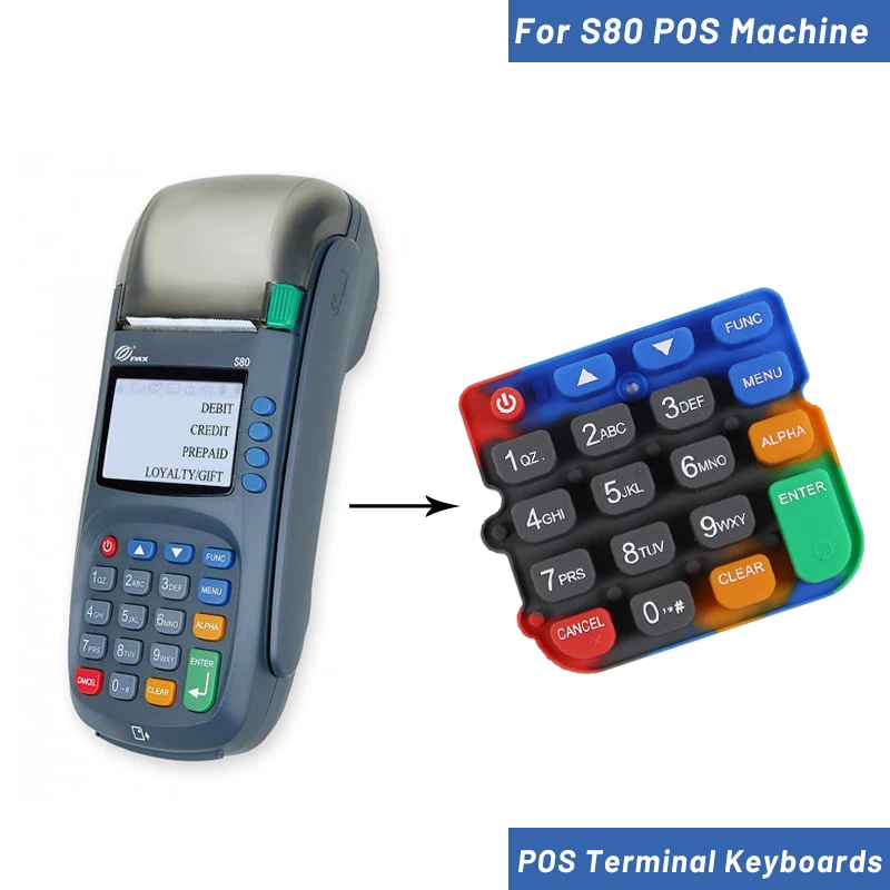 High Quality Rubber Pos Machine Keypad Replacement Pos Parts For Pax ...