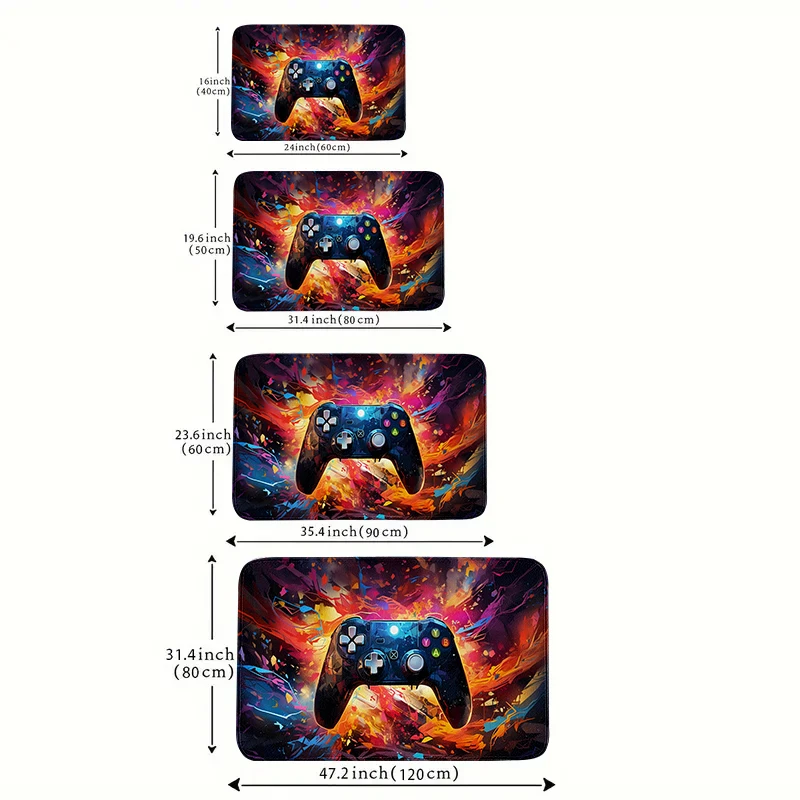 Bohemian Pattern Floor Mat for Gamers' Rooms Washable and Cushioned ...