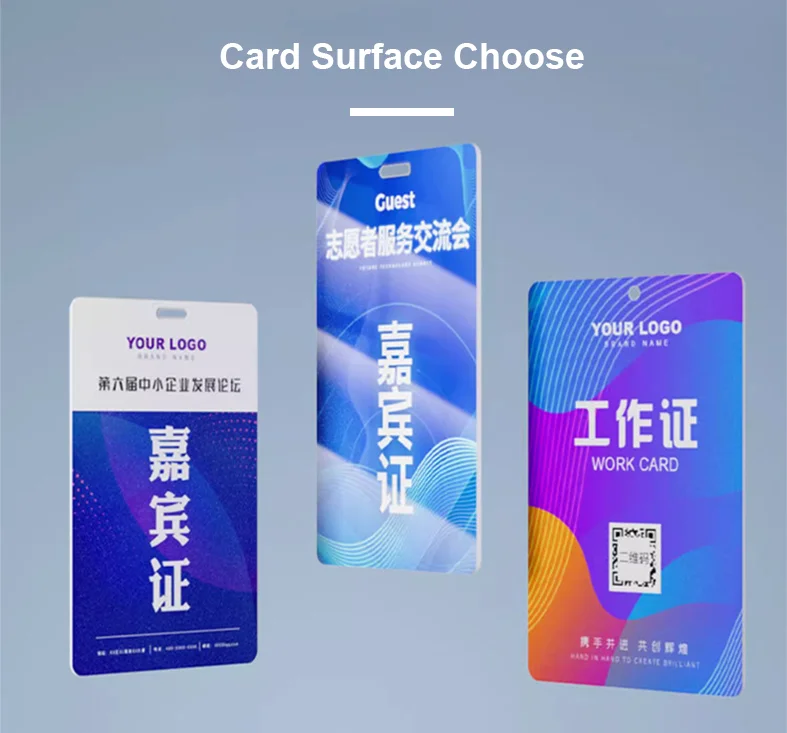 Customize Pvc Hanging ID Card Employee ID Badge Card RFID/NFC Plastic ...