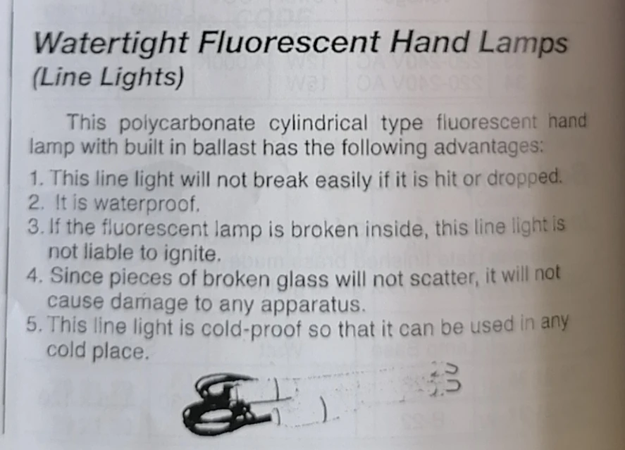 IMPA 792182 Watertight LED Hand Lamps 8W - IP34 Waterproof Fluorescent ...