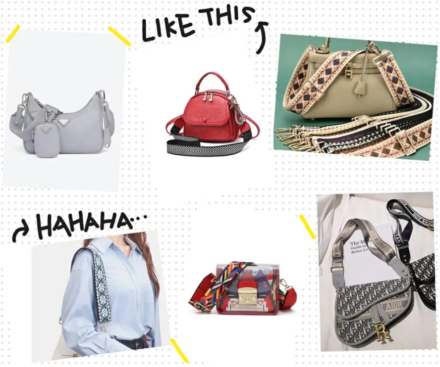 Custom Thick Polyester Woven Bag Strap Replacement Crossbody Strap Wide ...