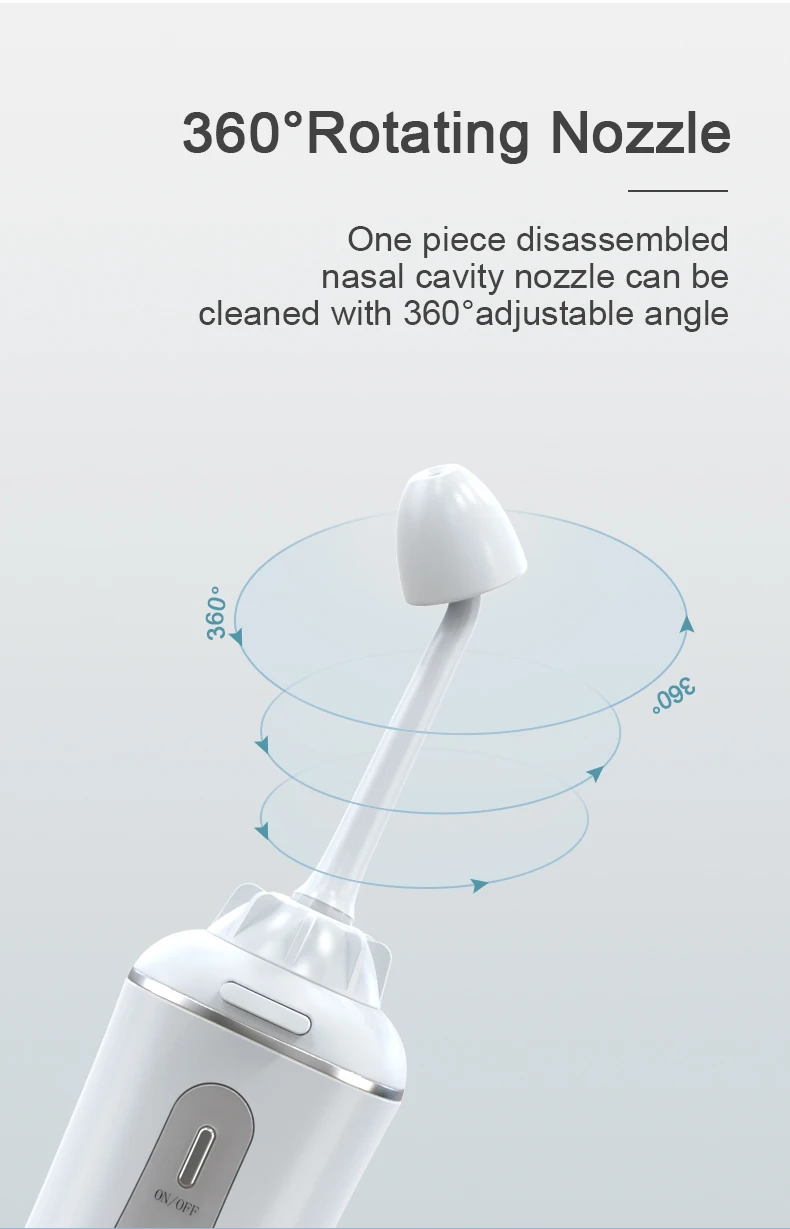 Ipx7 Electric Nasal Wash Nose Cleaner Nasal Irrigator Nose Washing Kit ...