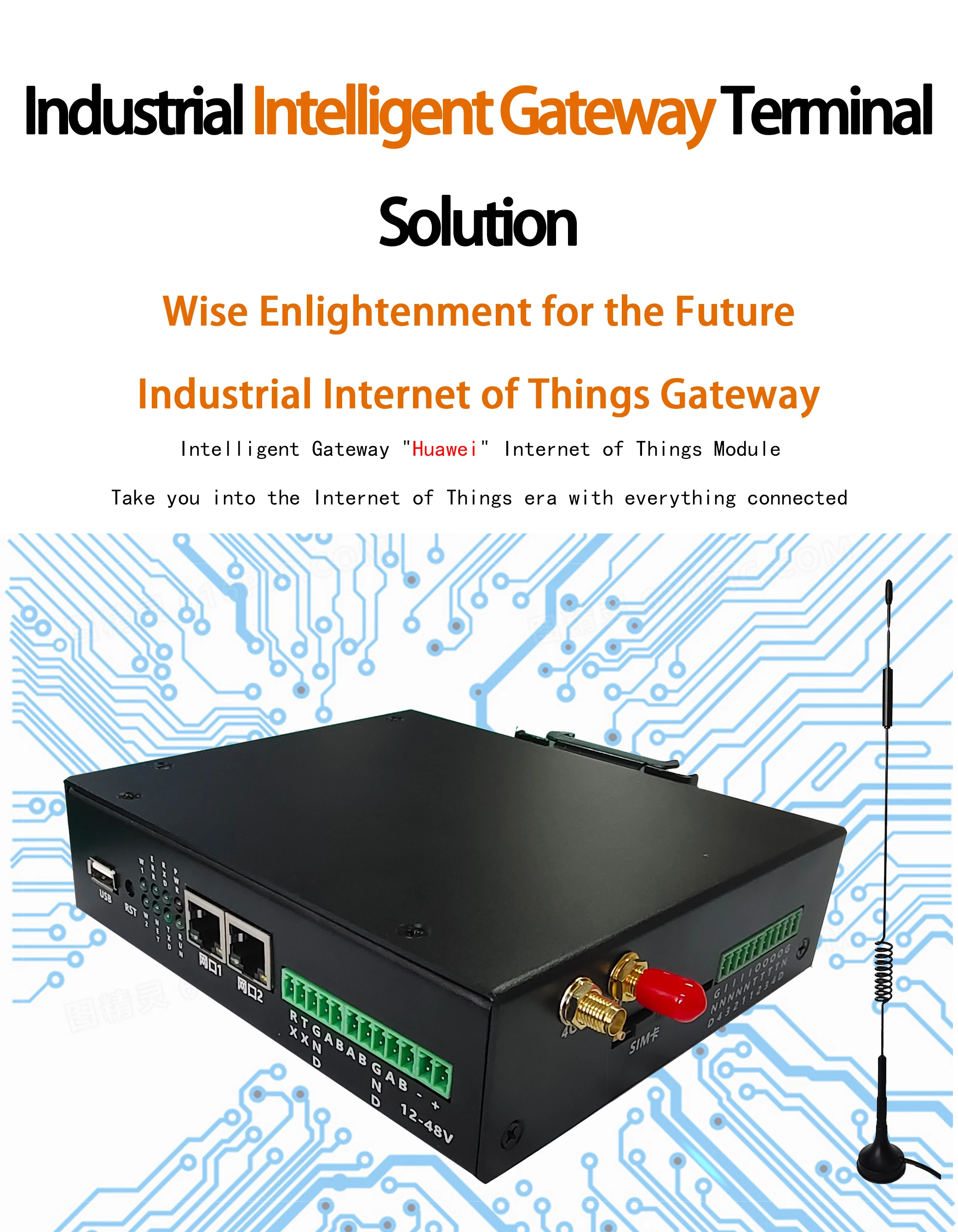 Industrial Edge Computing Gateway With Wifi,Tf Card,Wan,485/232 Ports And I/o 4g Iot Router For ...