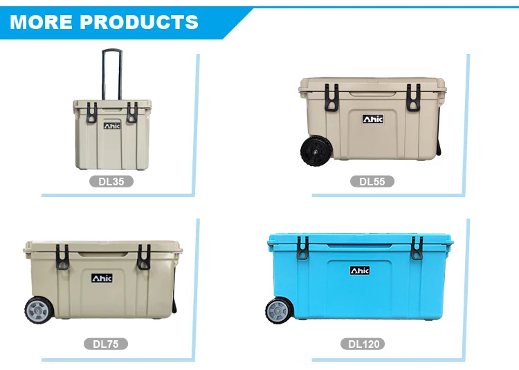 New Design Leakproof Waterproof Wheeled Cooler Box With Adjustable Pull ...