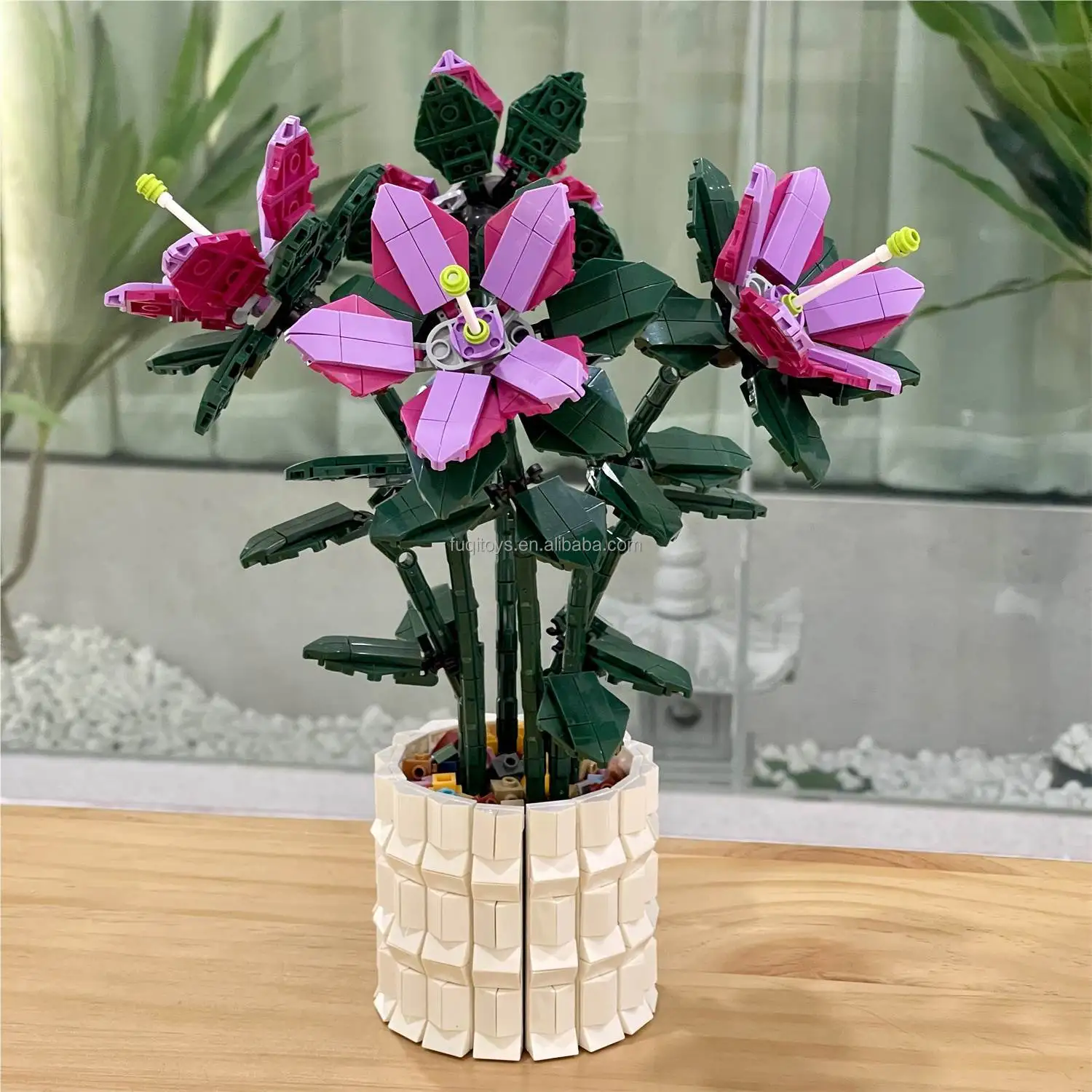 Artificial Mini Flower Bouquet Assembly Brick Toys Set Plant Blocks ...