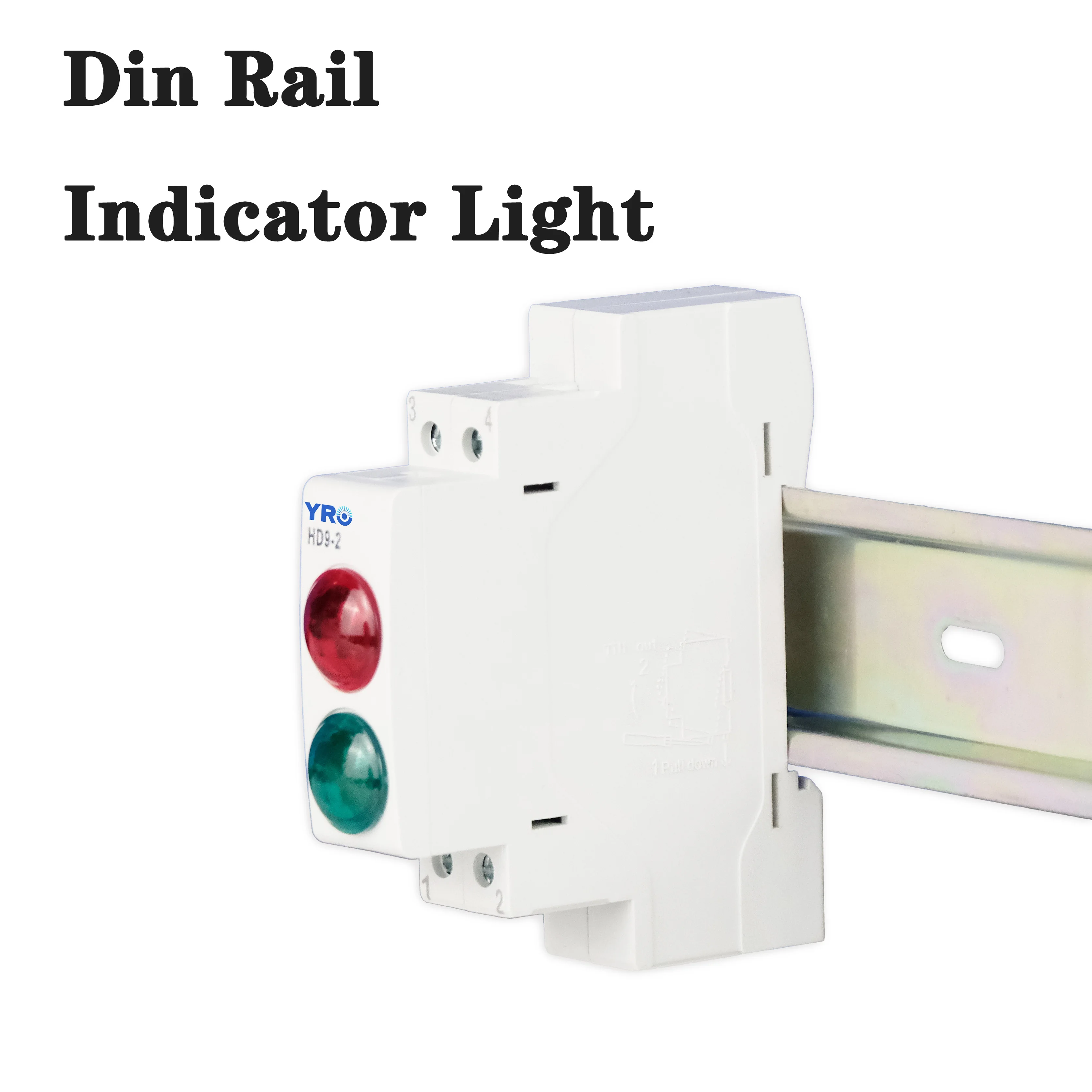 YRO Din Rail Solar Light LED Indicator Lights AC/DC 9-24V AC/DC 220V ...