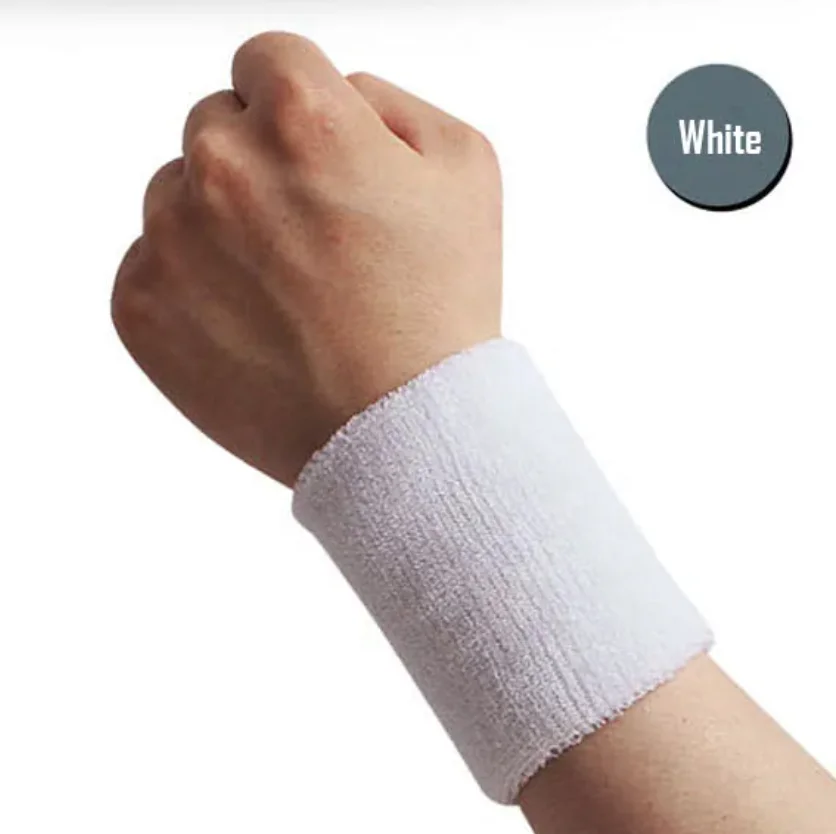 Colorful Sports Gym Custom logo Elastic Cotton Sweatband Wristbands ...