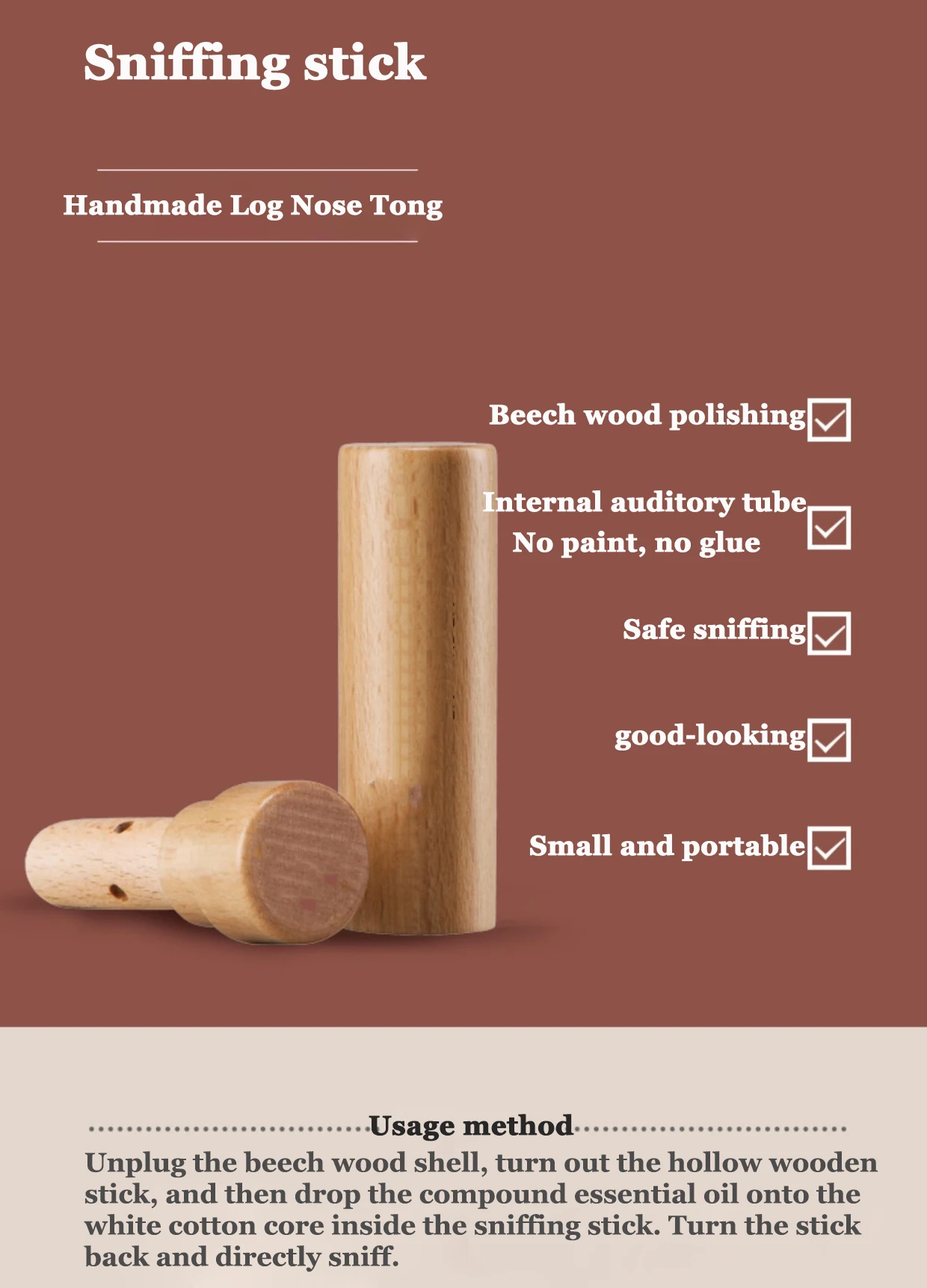 2023 New Natural Essential Oil Scent Stick Bamboo Screw Teeth Into ...